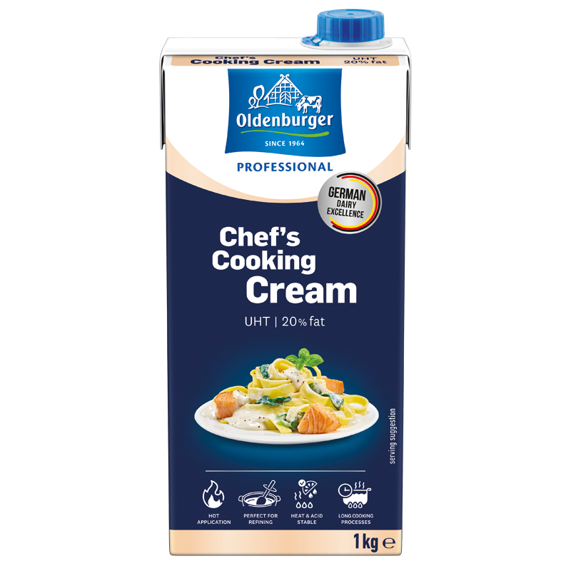 Oldenburger Chef's Cooking Cream 20% fat, UHT, 1kg | P13085