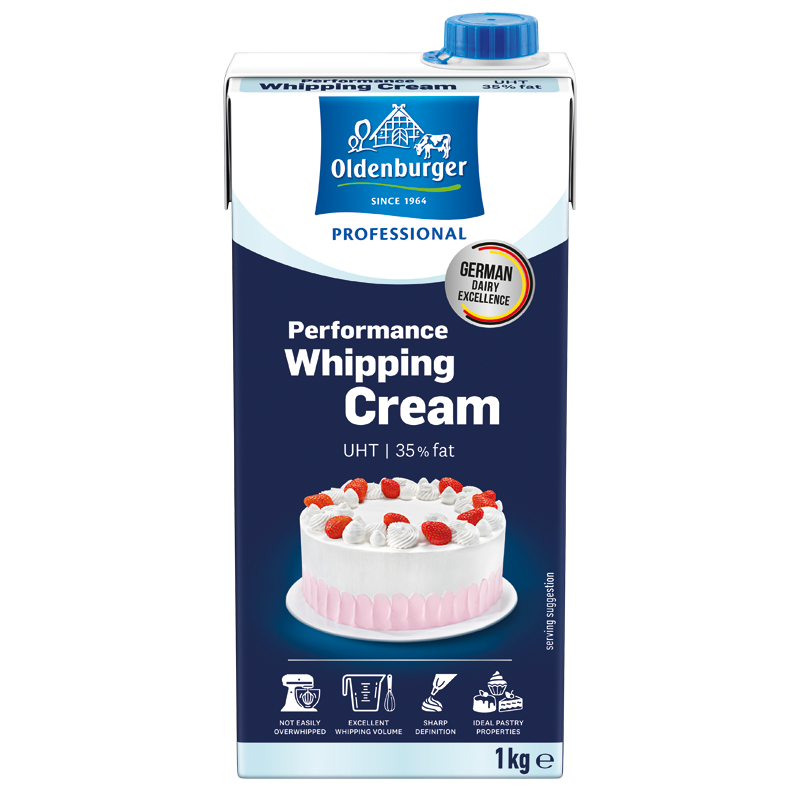 Oldenburger Performance Whipping Cream 35% fat, UHT, 1kg | P22246