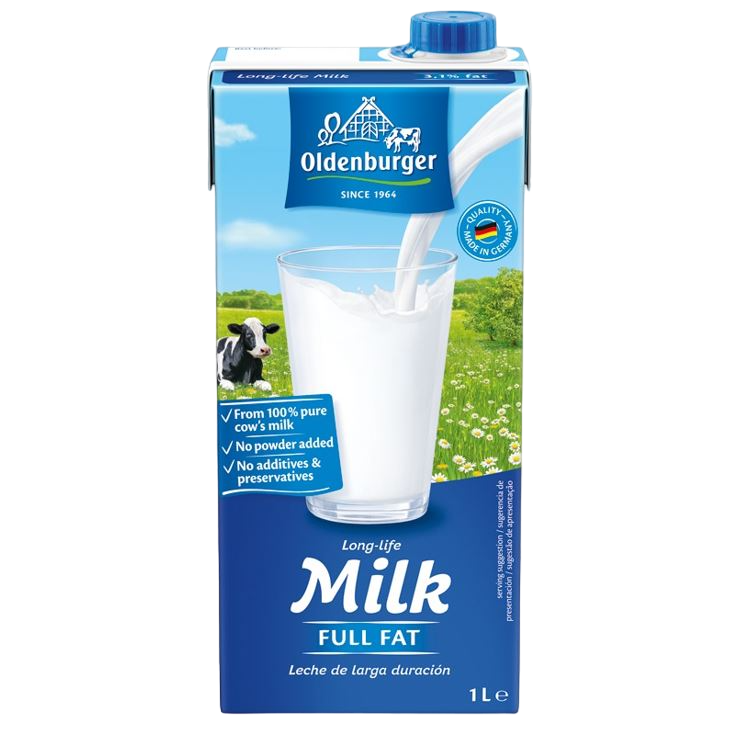Oldenburger Fullcream Milk 3.5% fat, UHT, 1L | SW10003