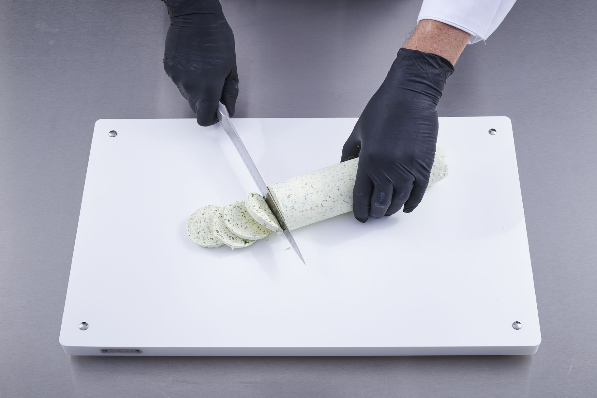 Portioning Butter - Preparing Butter Log for Slicing