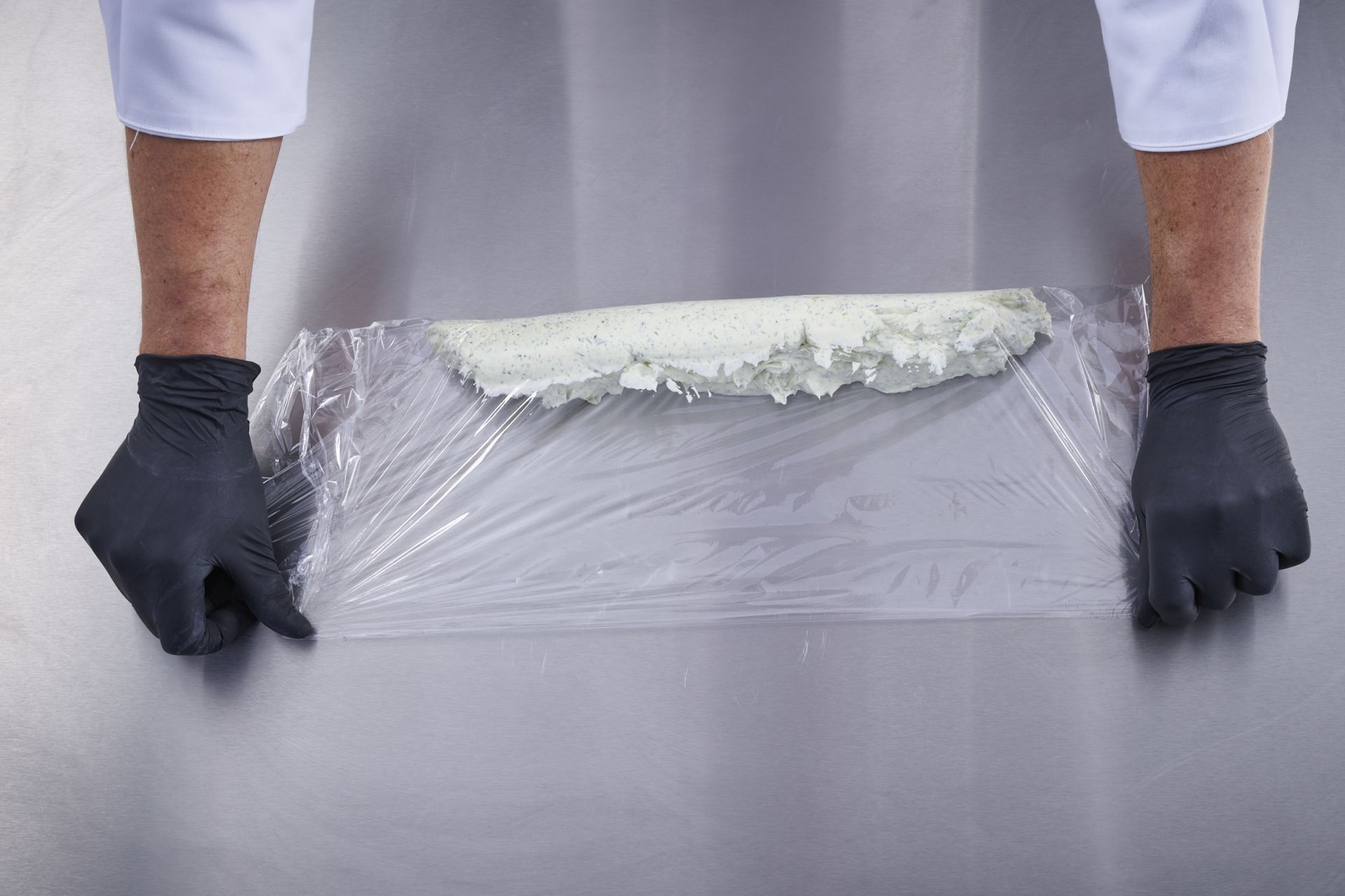 Portioning Butter - Preparing Butter Log for Slicing